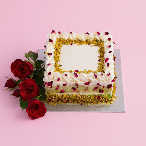 Pistachio Sponge Cake (square) - Bright Cake | Eggless Cakes for Every ...